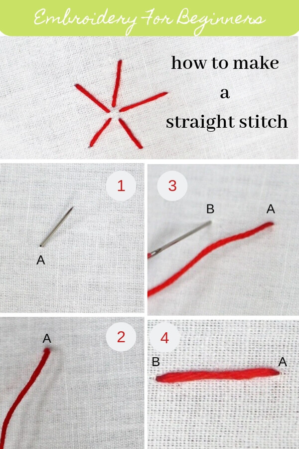 Straight Stitch How To Do A Straight Stitch Embroidery For Beginners